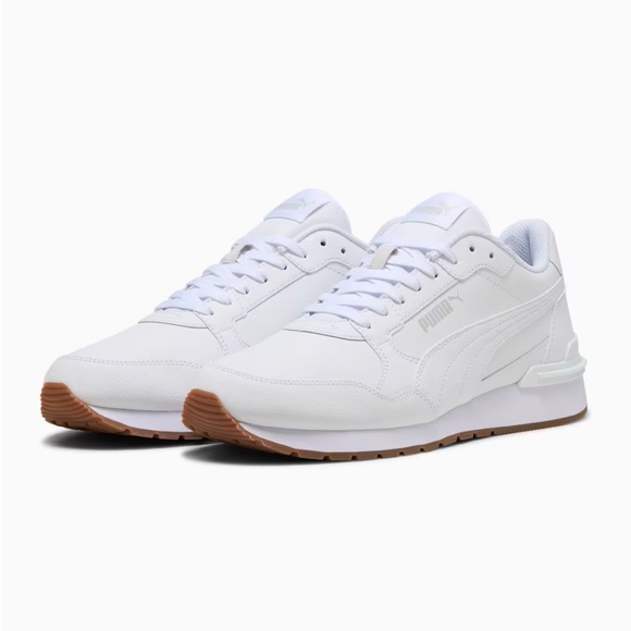 Puma | Shoes | Mens Puma Classic White Sneakers With Gum Sole | Poshmark
